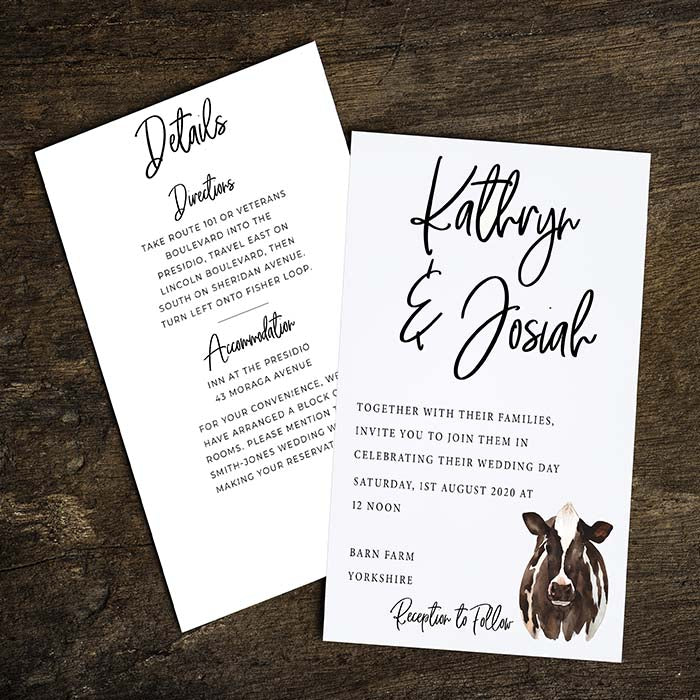 The Farmer Wants a Wedding | Floral Wellies Invitations